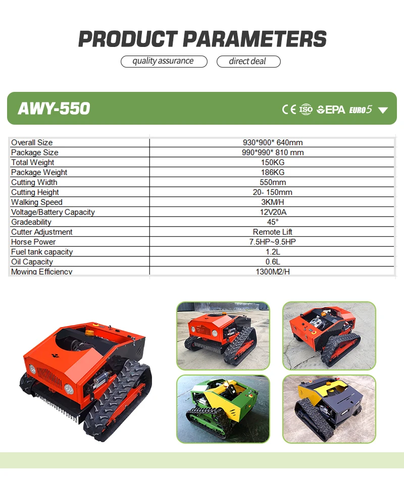 Agricultural Multi-kinetic Energy 550mm Lawn Mower Electric Remote ...