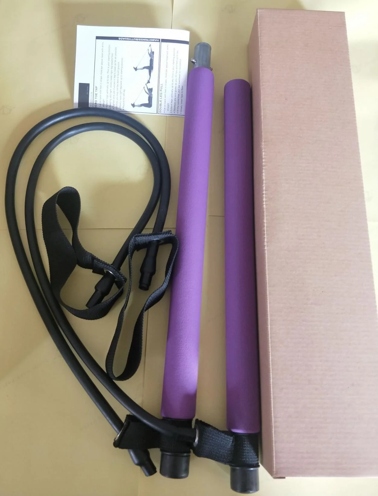 Portable Yoga Exercise Pilates Stick With Resistance Band High Quality ...