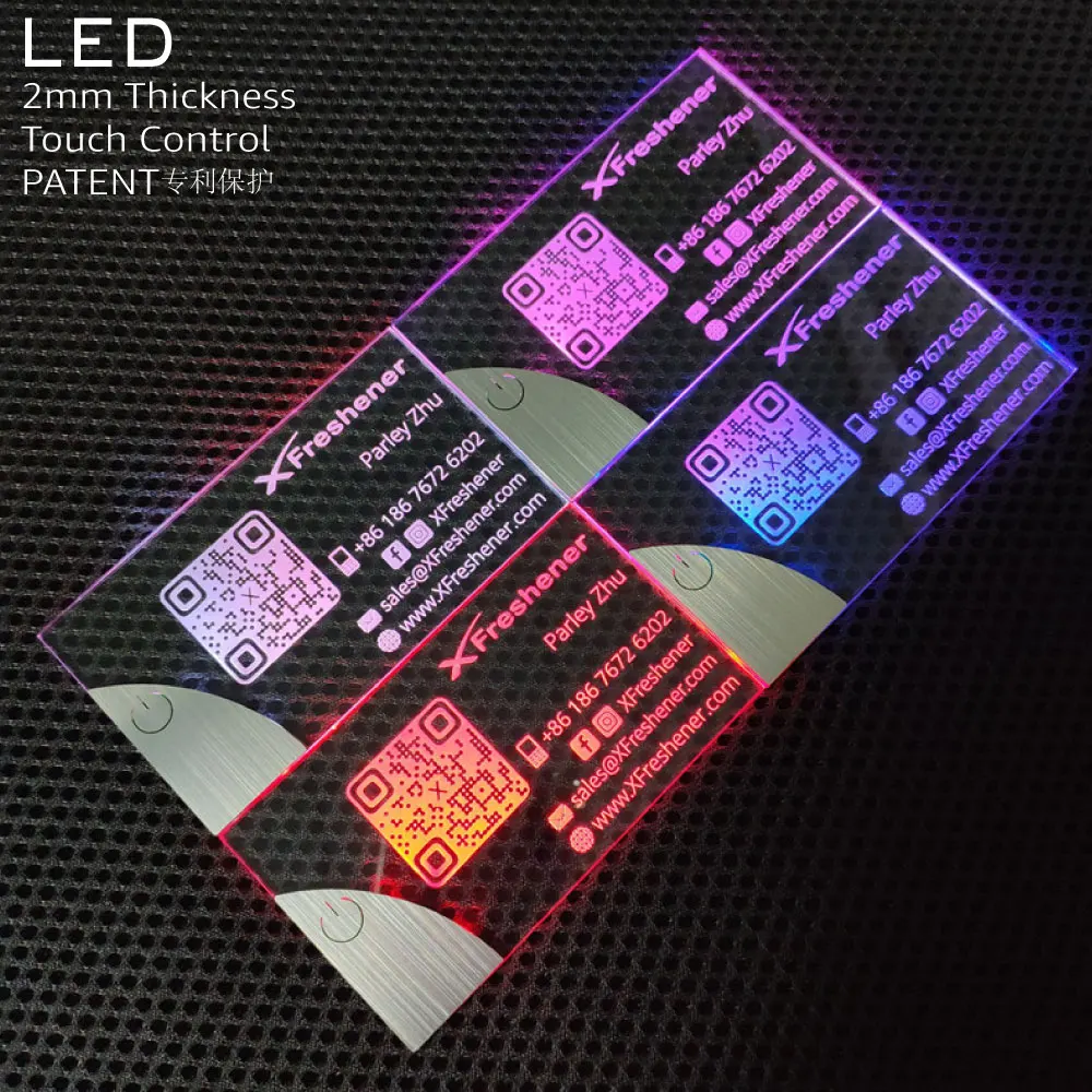 2 New 2022 Luxury Led Acrylic Business Cards With Logo Thank You Card ...
