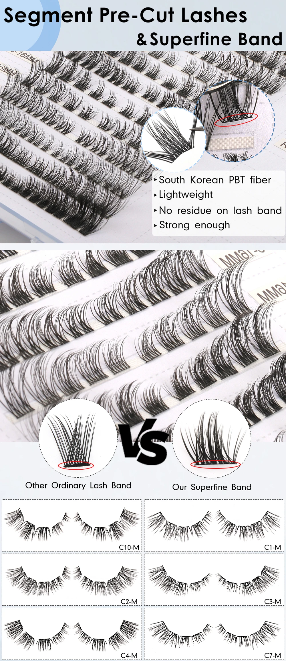 High Quality Long Lasting Pre-cut Lashes Glue Based Diy Ribbons ...