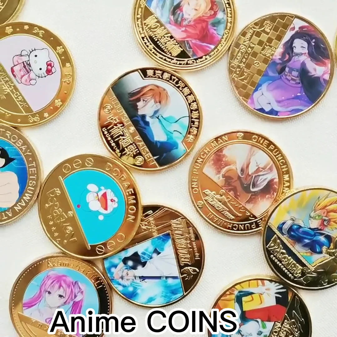 Demon Slayer Anime Commemorative Coins Cartoon Collectible Anime ...