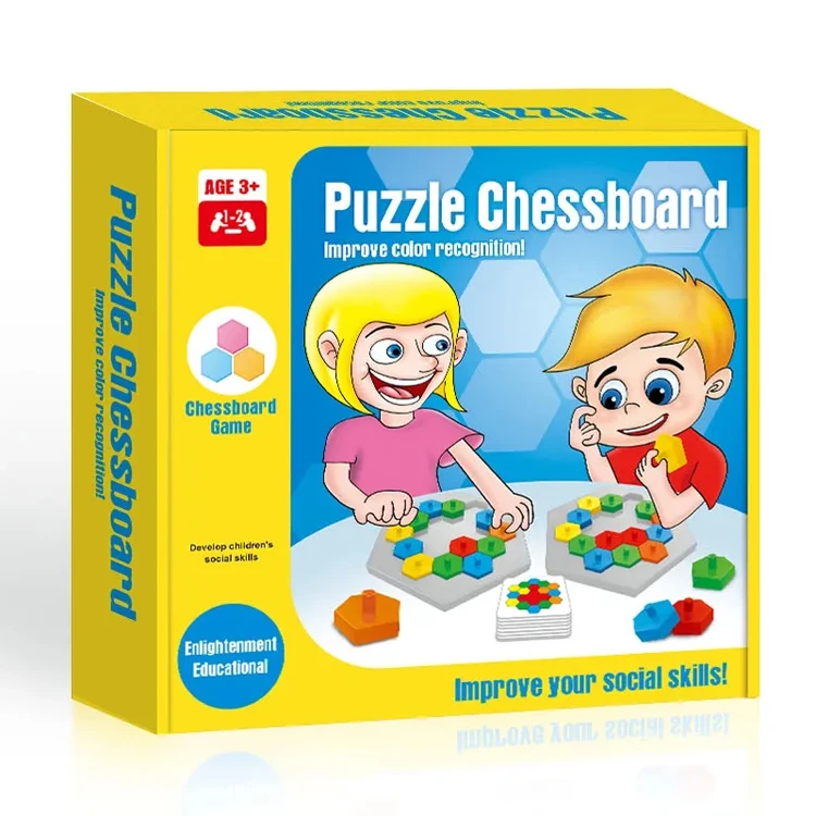Kids Educational Entertainment Color Recognitive Puzzle Chessboard ...
