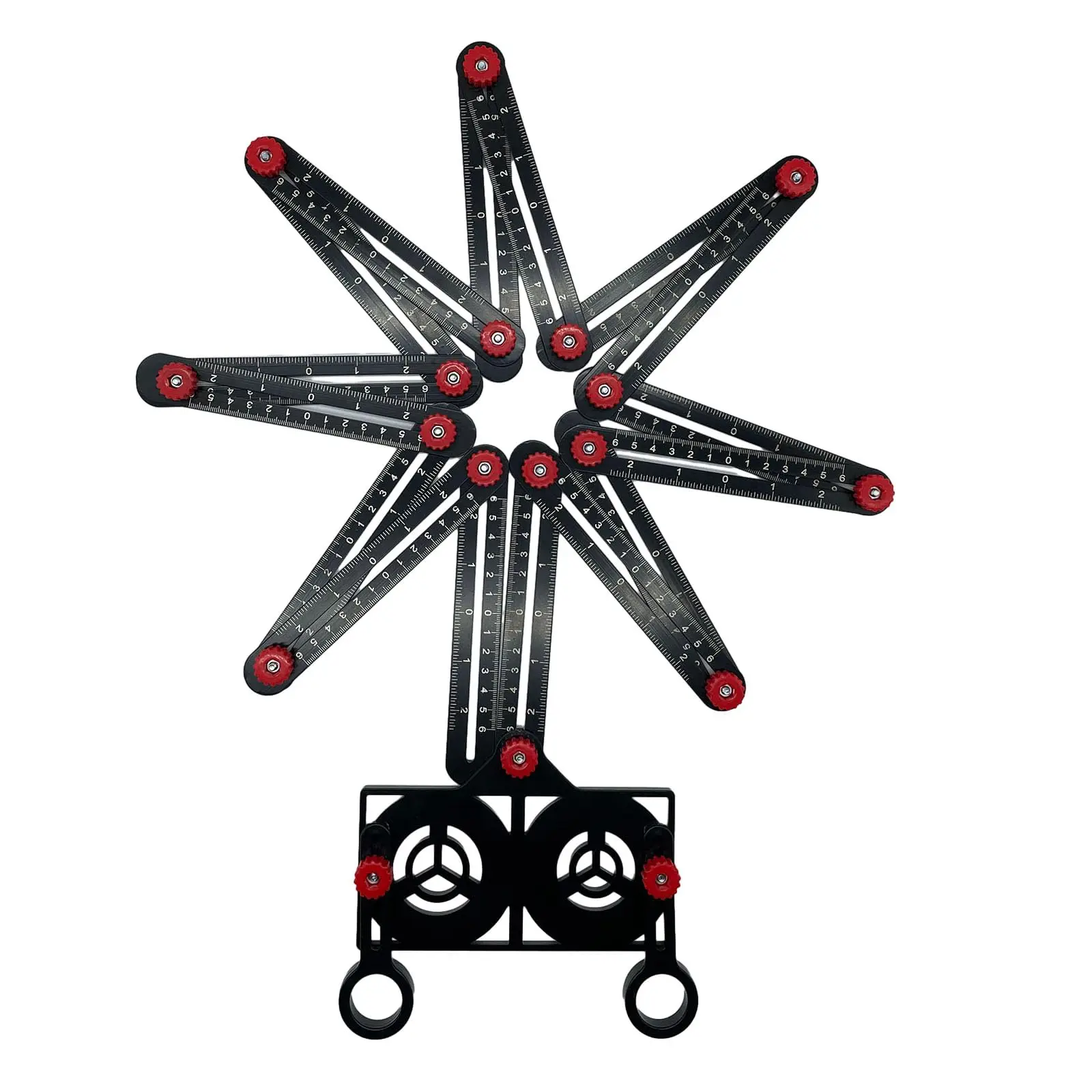 16-sided Multi-angle Measuring Ruler Aluminum Alloy Universal Diy Grade ...