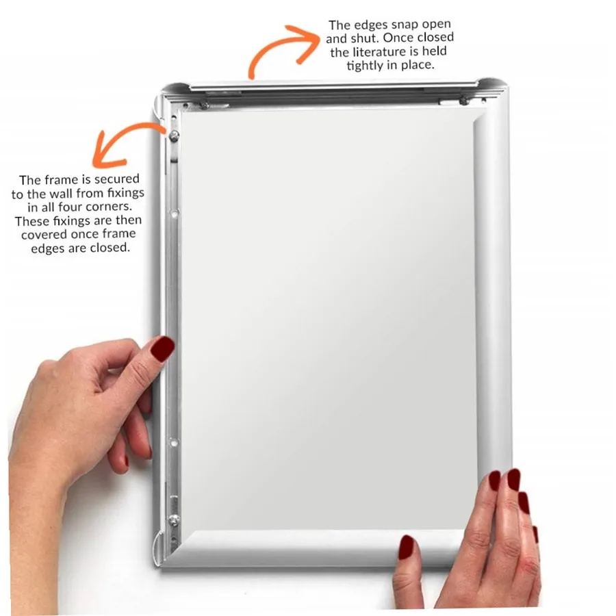 Wall Mounted Elevator Picture Holder Poster Frame Snap Aluminum ...