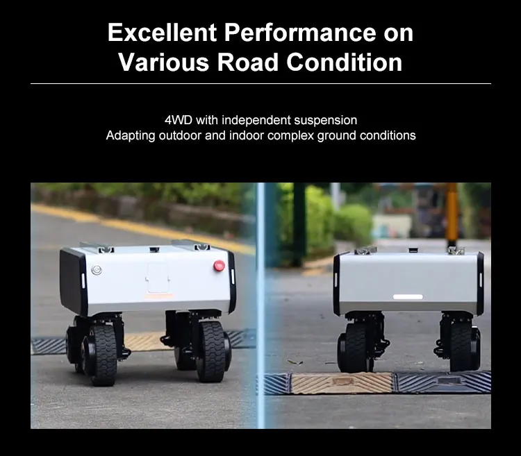 FW-01 Mini Wheeled Delivery Robot Platform Vehicle for Indoor & Outdoor Use