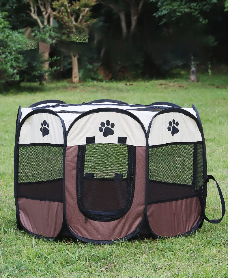 Portable Folding Pet Tent Dog House Octagonal Cage For Cat Tent Playpen ...