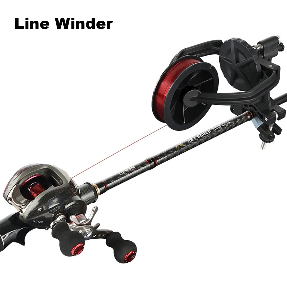 Portable fishing line spooler and spooling station system fishing reel ...