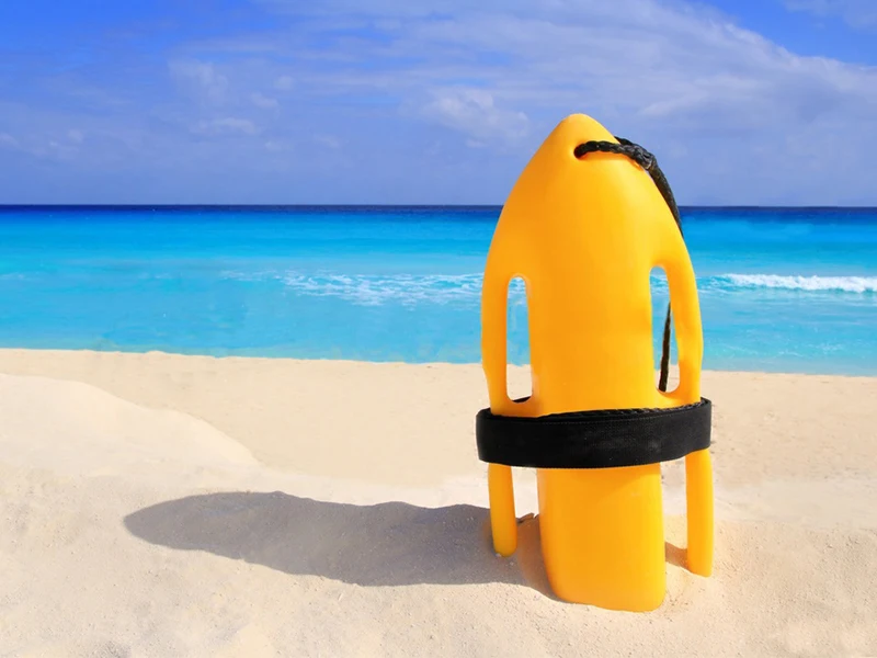 Water Safety Lifesaving Plastic Floating Swimming Buoy Torpedo Lifebuoy ...