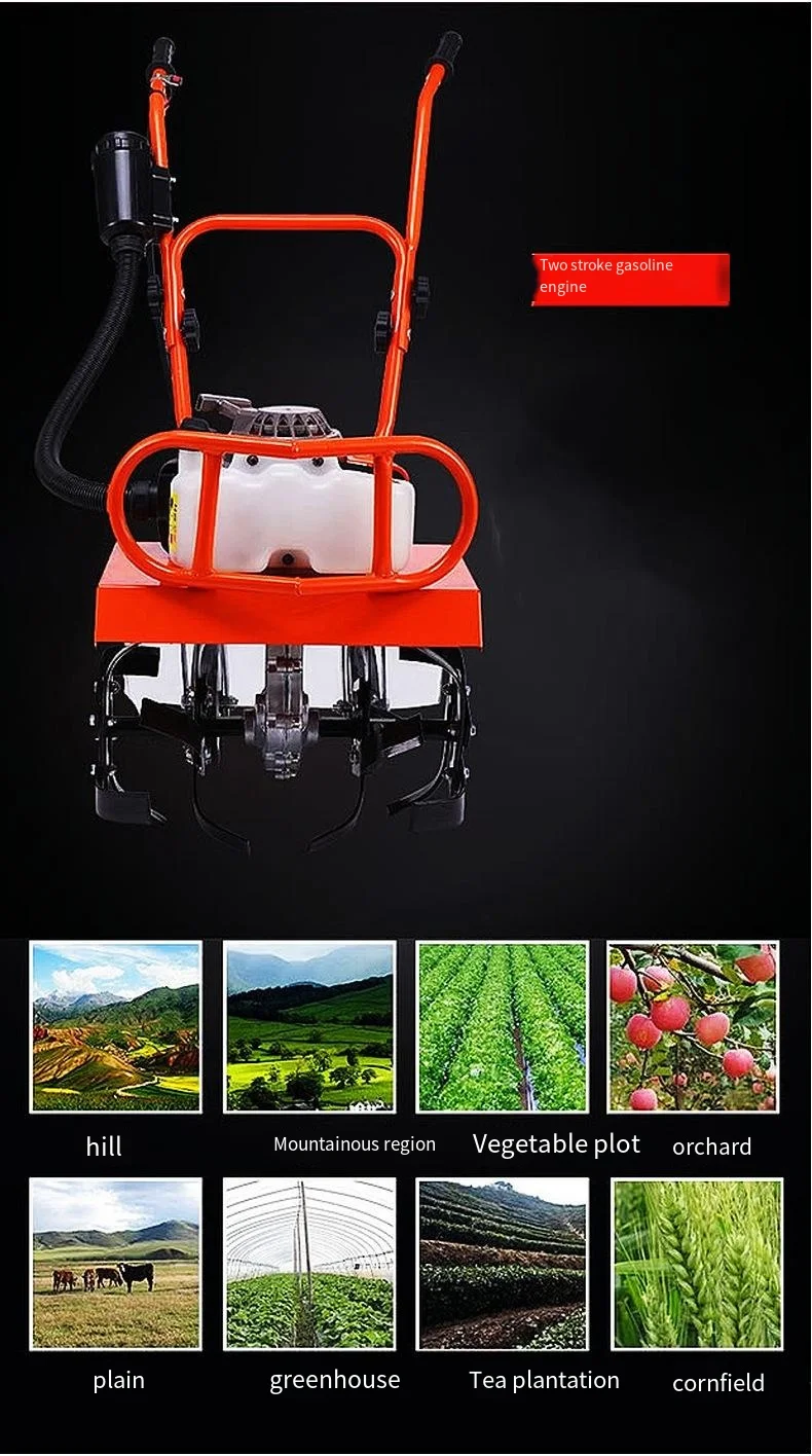 Micro-tiller Cultivator Small Rotary Tiller Agricultural Gasoline ...
