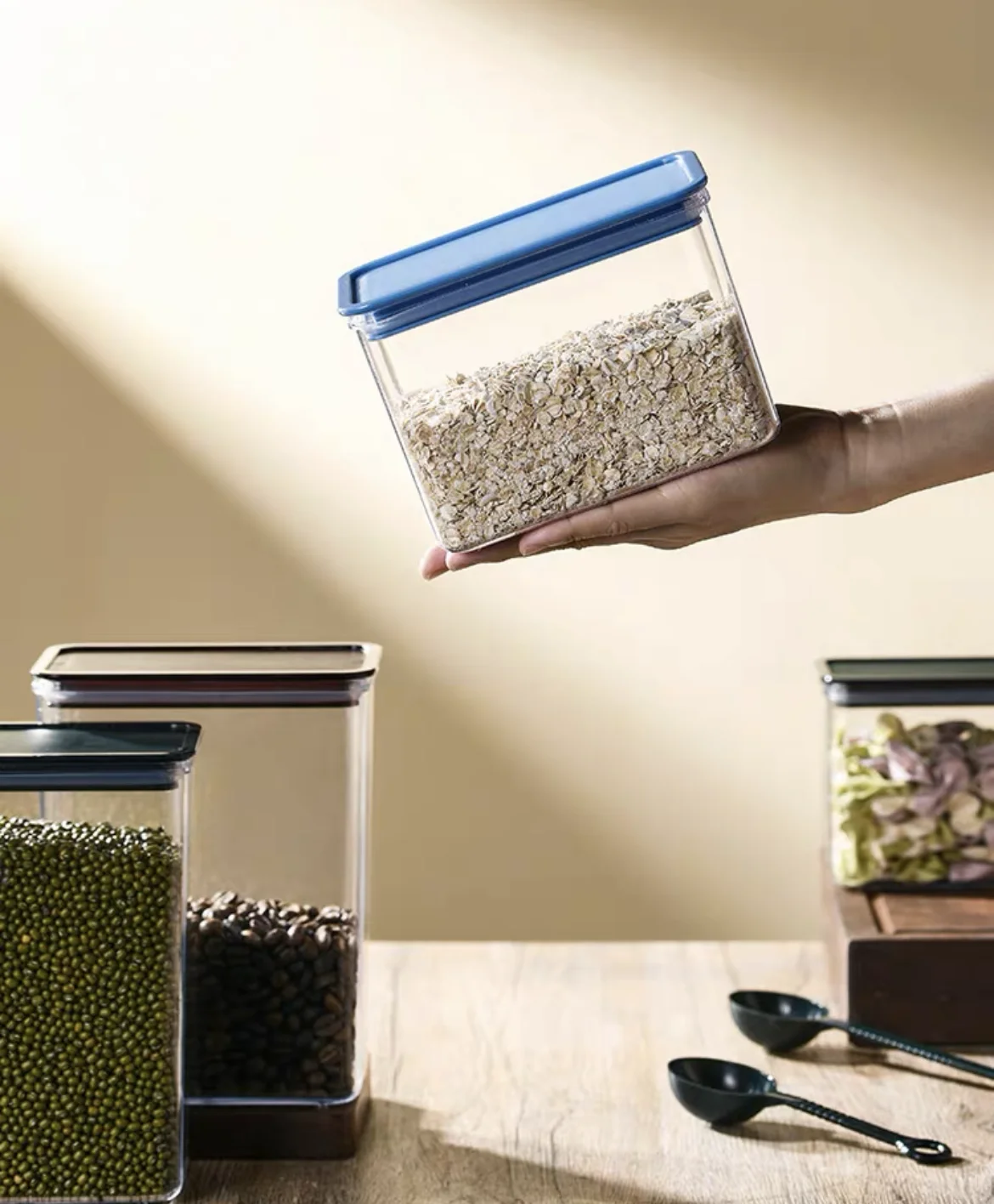 Rectangular Organizers Polycarbonate Flatware Holders Flour Storage Box ...