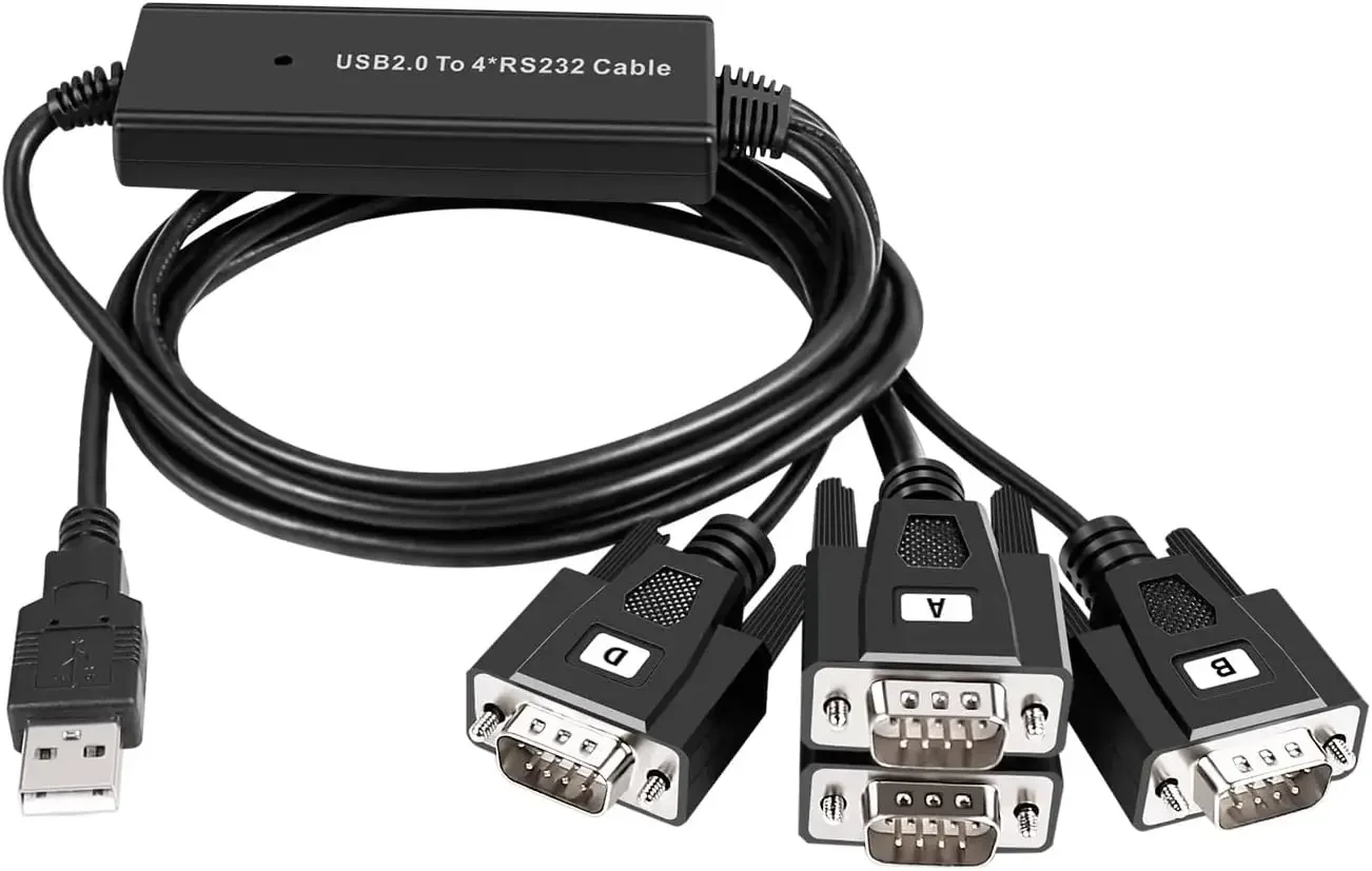 4 Port Usb To Serial Rs232 Adaptes Industrial Grade Ftdi-ft4232 Chipset ...