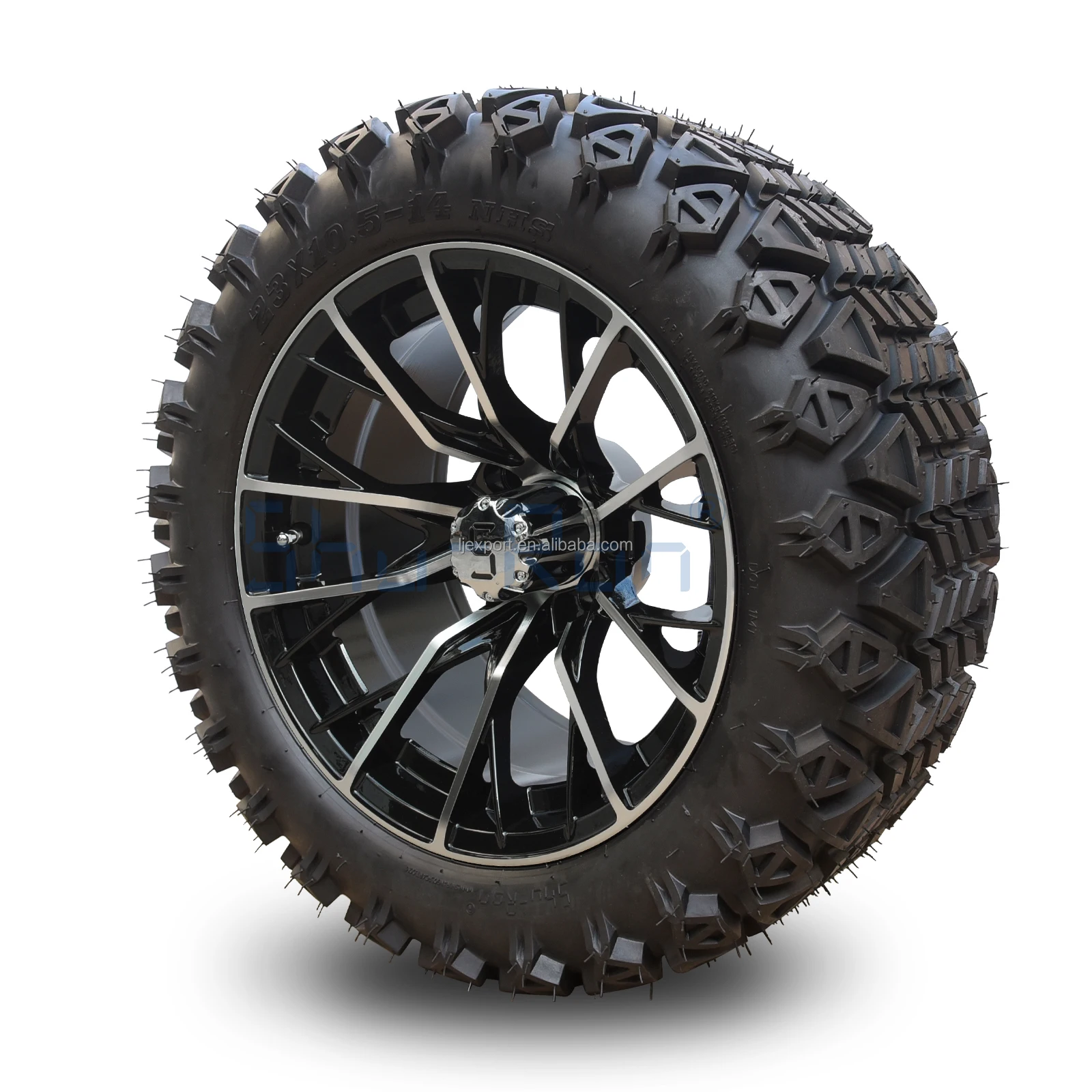 14" Golf Cart Wheels and Tires Combo Package 23*10.5-14 Off-road Tire ...