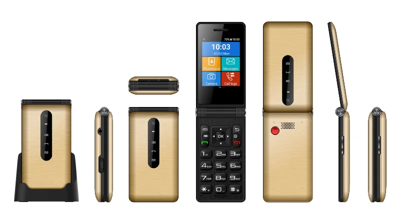 Wholesale Talking Keypad 4g Flip Feature Phone With Sos Gps Wifi Mocor ...