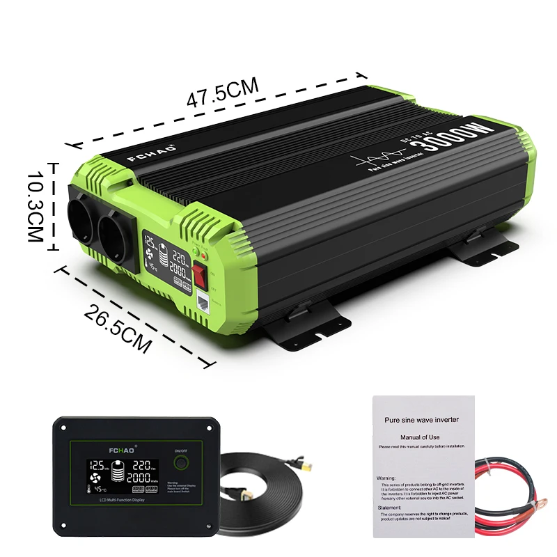 1200w Invert 12v 24v 230v Solar Inverter Pure Sine Wave Converter For ...