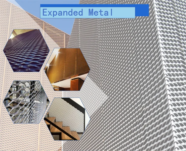 Decorative Screen Expanded Aluminum Metal Mesh External Cladding ...