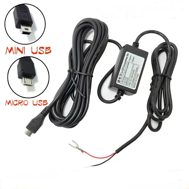 Car Camera Charge Cable 12v 24v To 5v Dc Converter Fuse Cable For Car ...