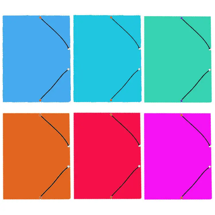 3 Flap Cardboard A3/A4 Size Paper Lamination File Bands Folder Bag