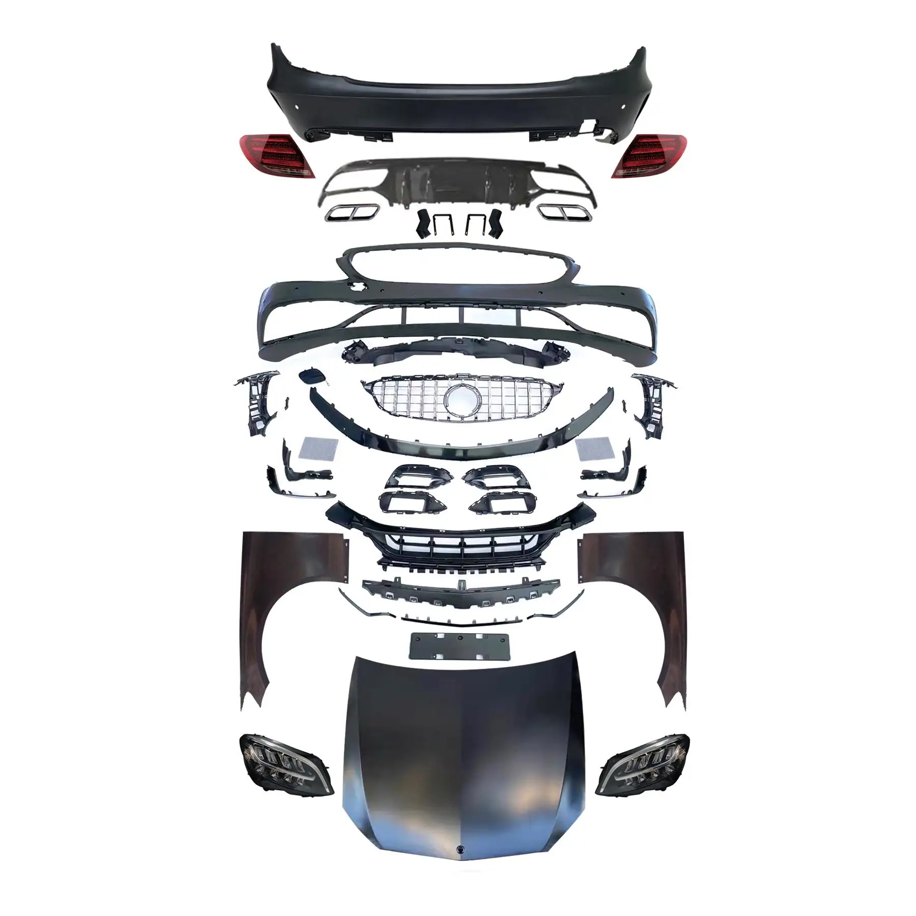 Upgrade For Mercedes Benz C-class W204 2007-2014 Body Conversion Kit ...