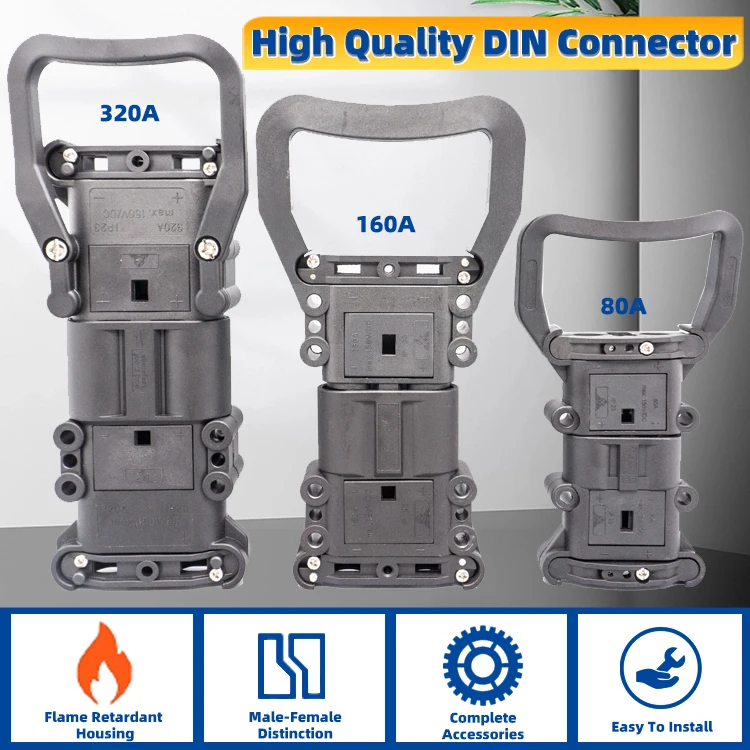 Electric Male And Female Power Forklift Charger Connector Rema 80a 160a 320a Rema Forklift Power ...