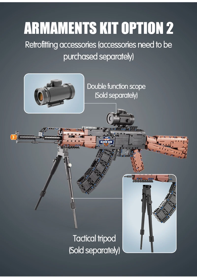 C61009w Cada Swat Military Ww2 Weapon Ak47 Models Plastic Technical ...