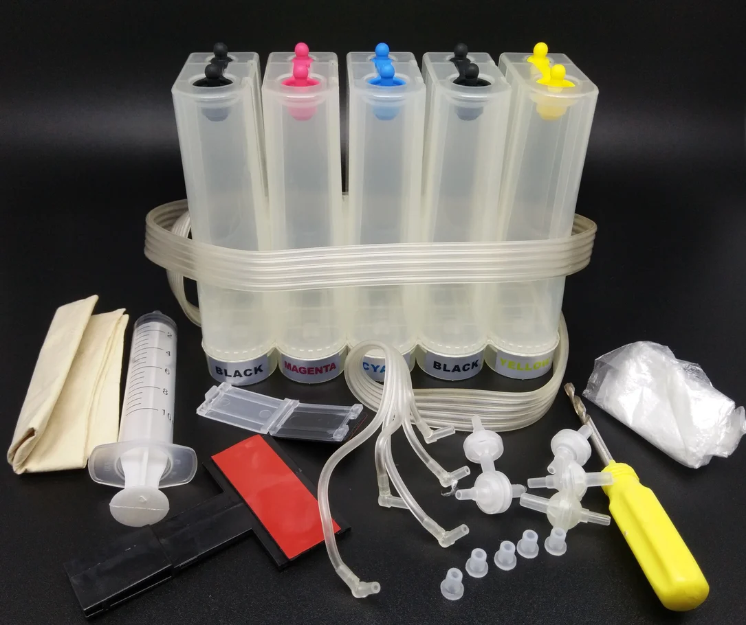 Universal 5 Color CISS Kit - Compatible with Epson, Canon, HP, Lexmark