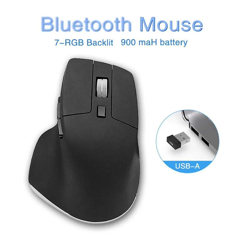 Custom Oem Computer Rechargeable Backlit Ergonomic Optical 7d Led Light ...