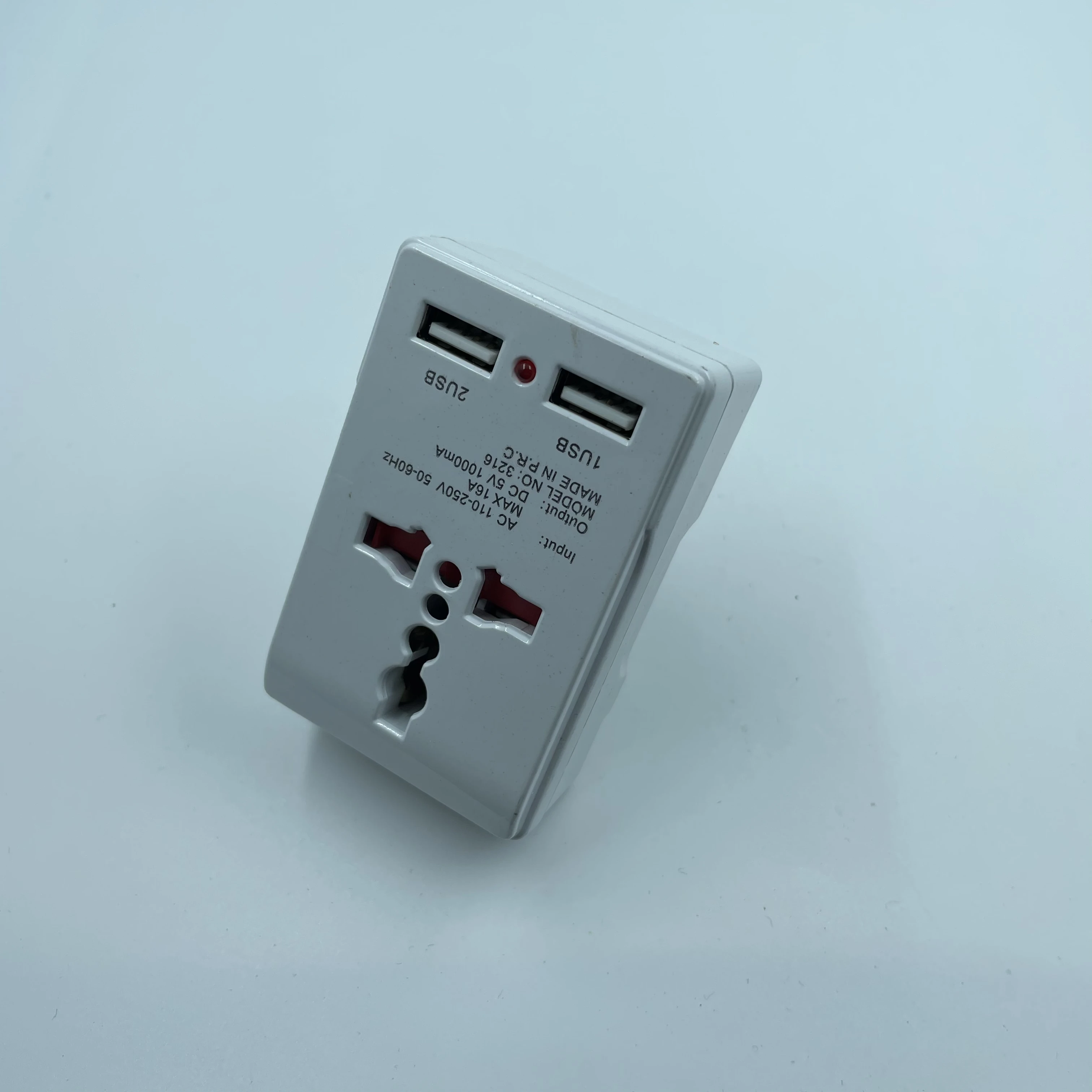 Portable World Universal Two Usb Charger Adapter Socket Travel Adapter ...