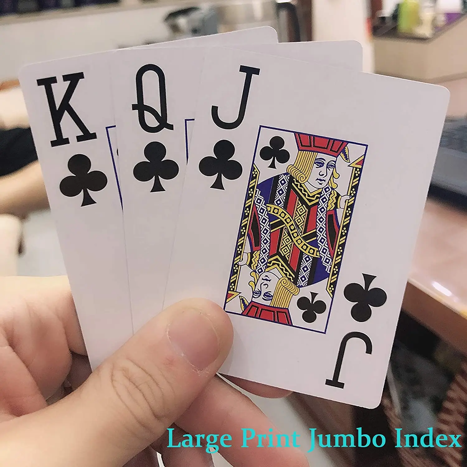 Large Print Playing Card/ Low Vision Poker / Jumbo Playing Cards 2 ...