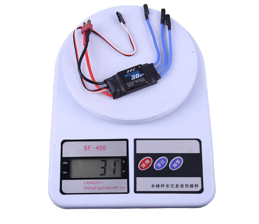 30A ESC soldered to XT60 brushless electronically controlled model ...