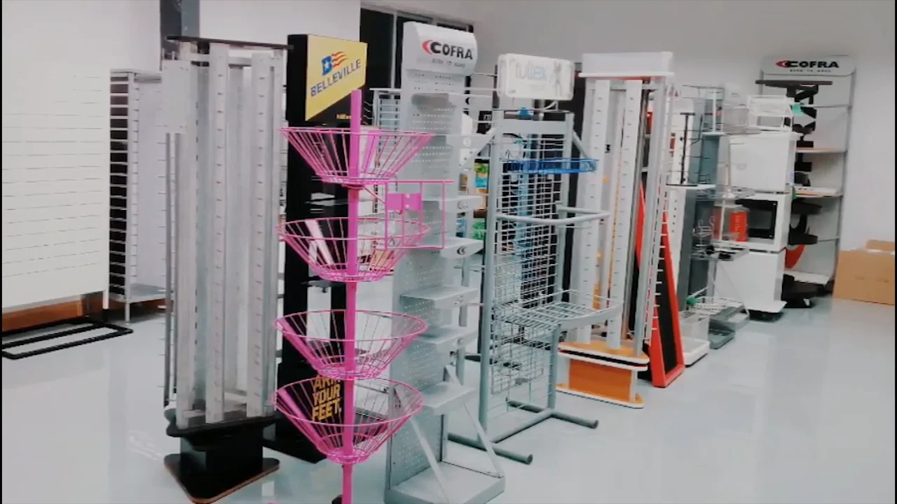 Metal Pegboard Spinner Display With Sign Holder For Both Magnets And ...