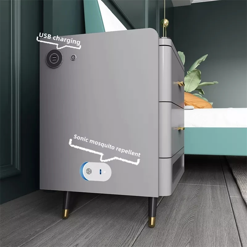 Modern Smart Bedside Table Wireless Charging Touch Control Smart ...