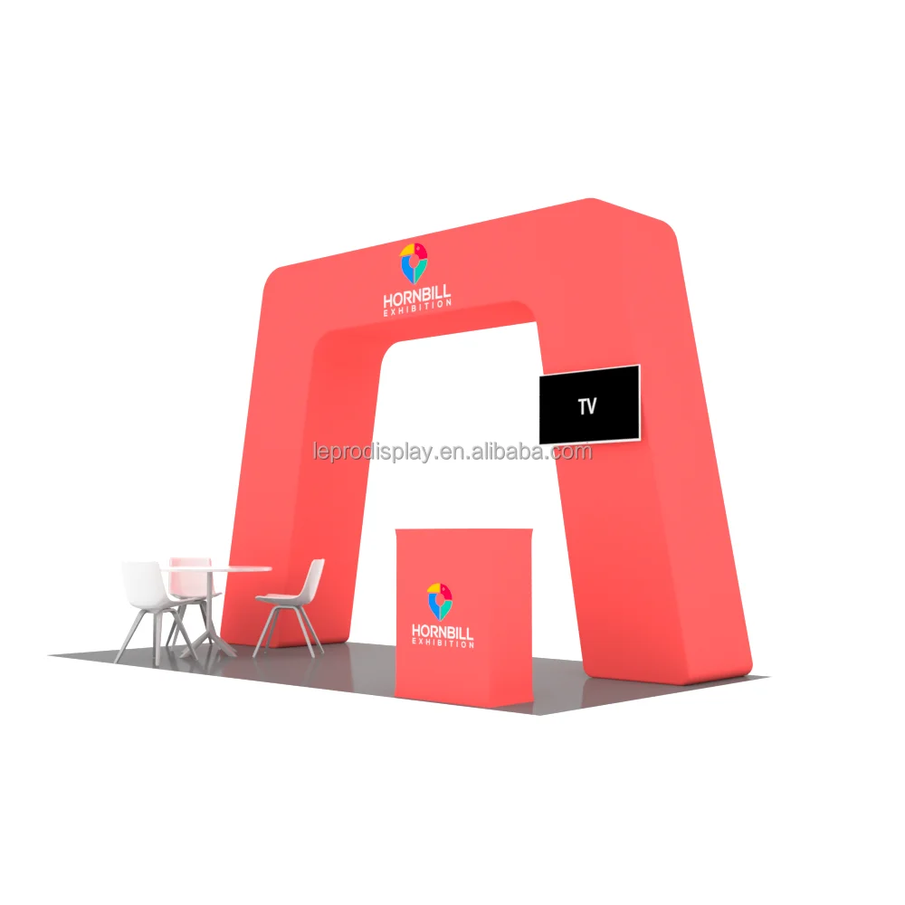 Portable 20x10FT fabric backdrop modular exhibition booth trade show ...