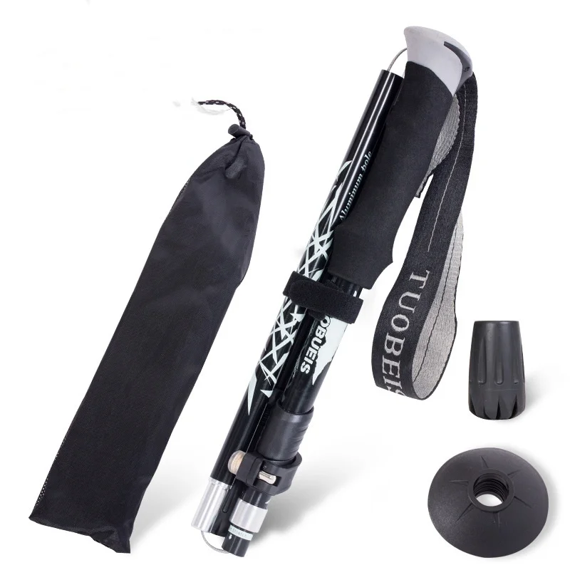 Lightweight Collapsible Trekking Pole Five-fold Walking Stick for ...