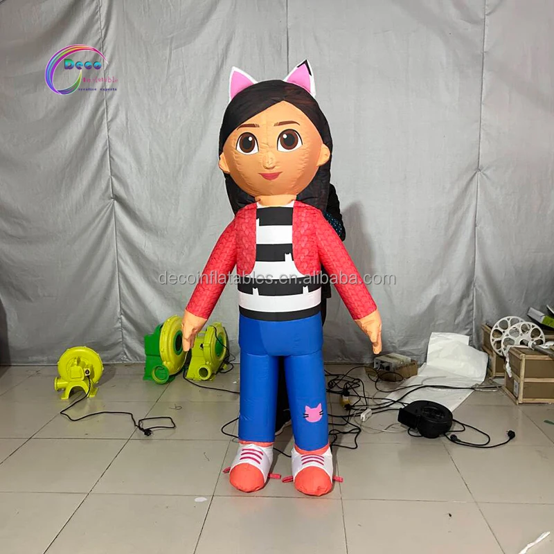 Customized Inflatable Cartoon Character Inflatable Girl With Hair Clip ...