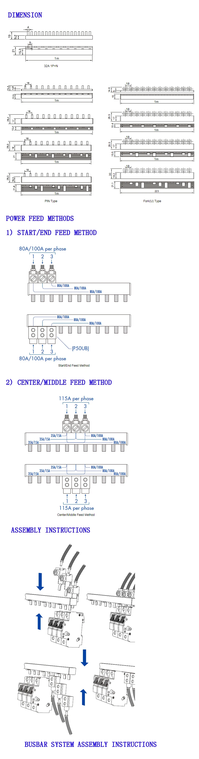 Plastic Comb Busbar for MCB 3p 80A Pin Type Bus Bar| Alibaba.com