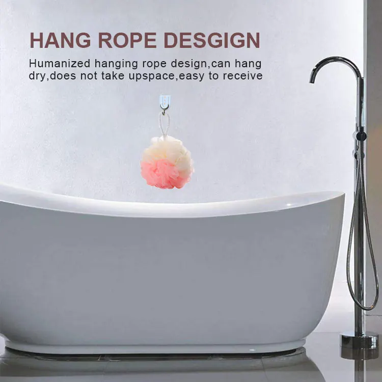 PE Mesh Loofah Body Shower Balls - Soft Exfoliating Sponges