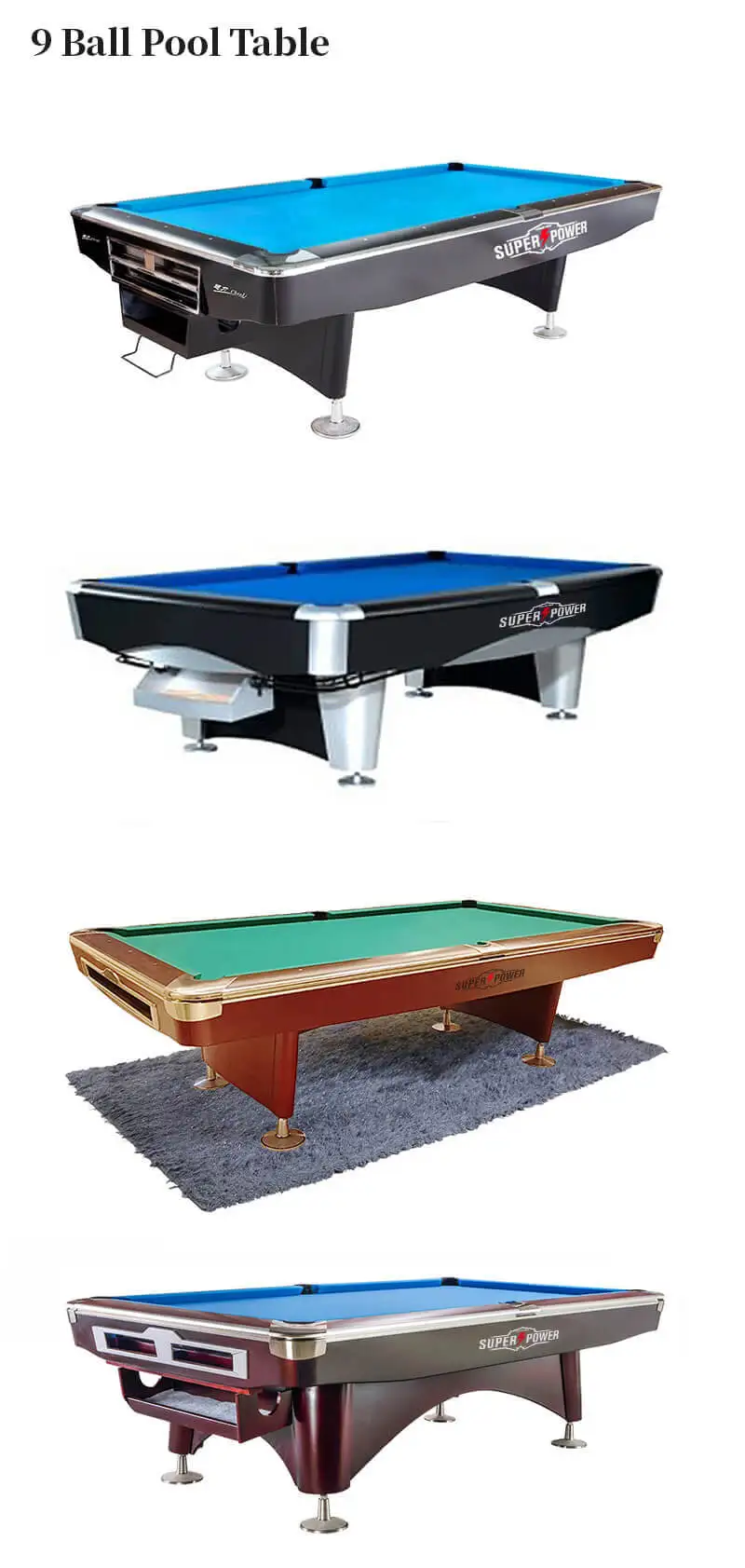 Professional Commercial Billiard Table - Model Gen-4th 9ft