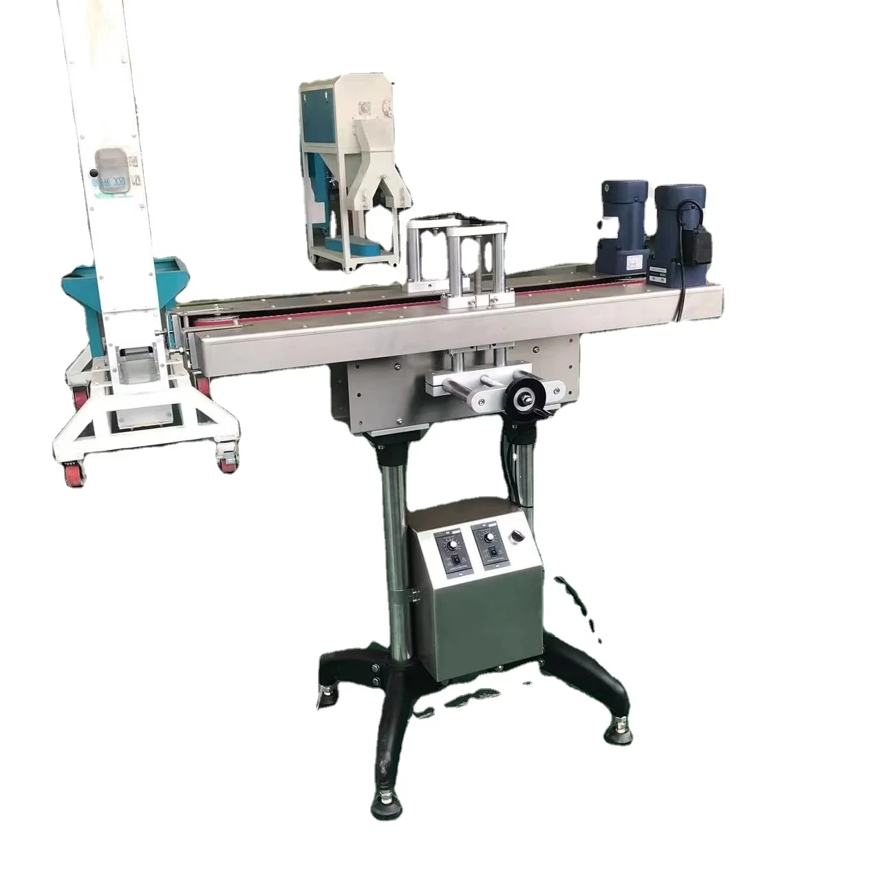 Full-automatic Bottomless Side Transfer Belt Conveyor Clamping Bottle ...