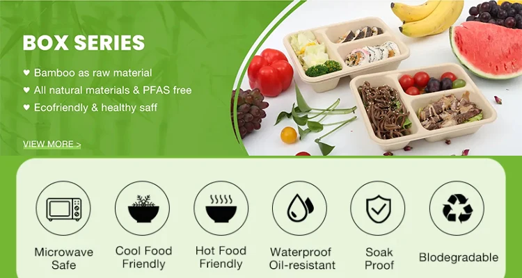 Biodegradable Fast Food Containers Packaging With Compartments ...