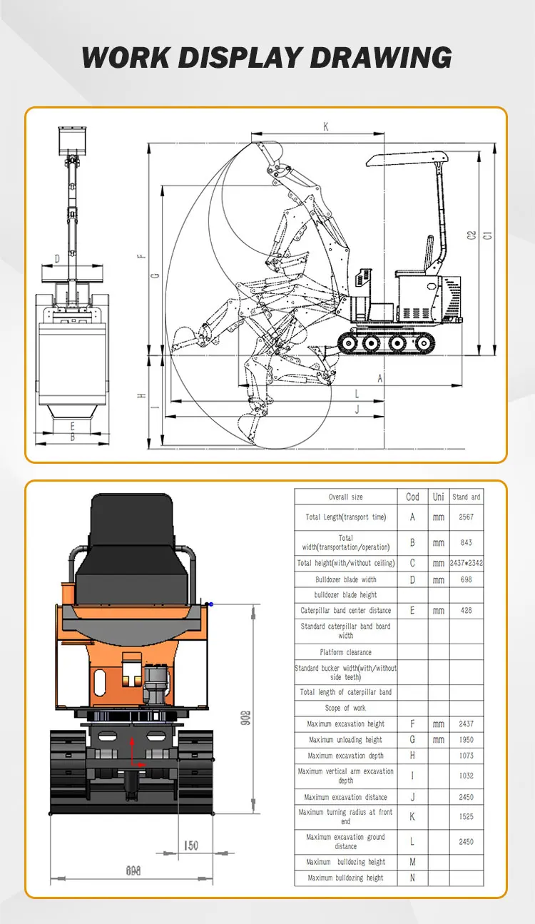 Professional Rotating Mini Excavator Multiple Specifications Mini Small ...