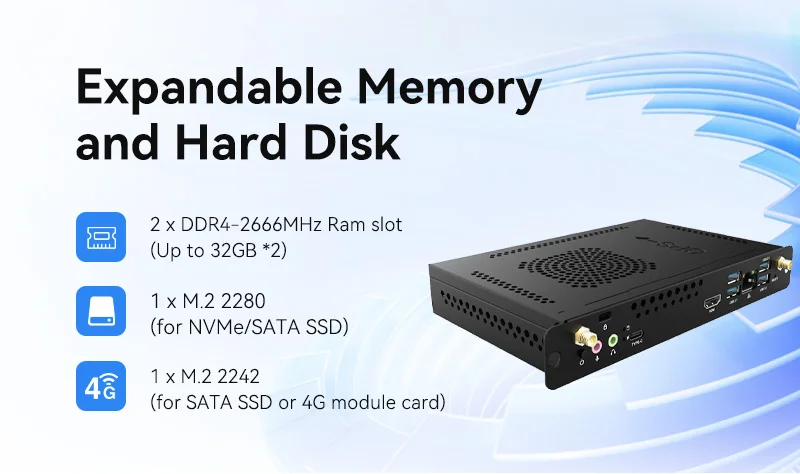 JWIPC OPS Interactive Whiteboard Digital Signage Mini PC