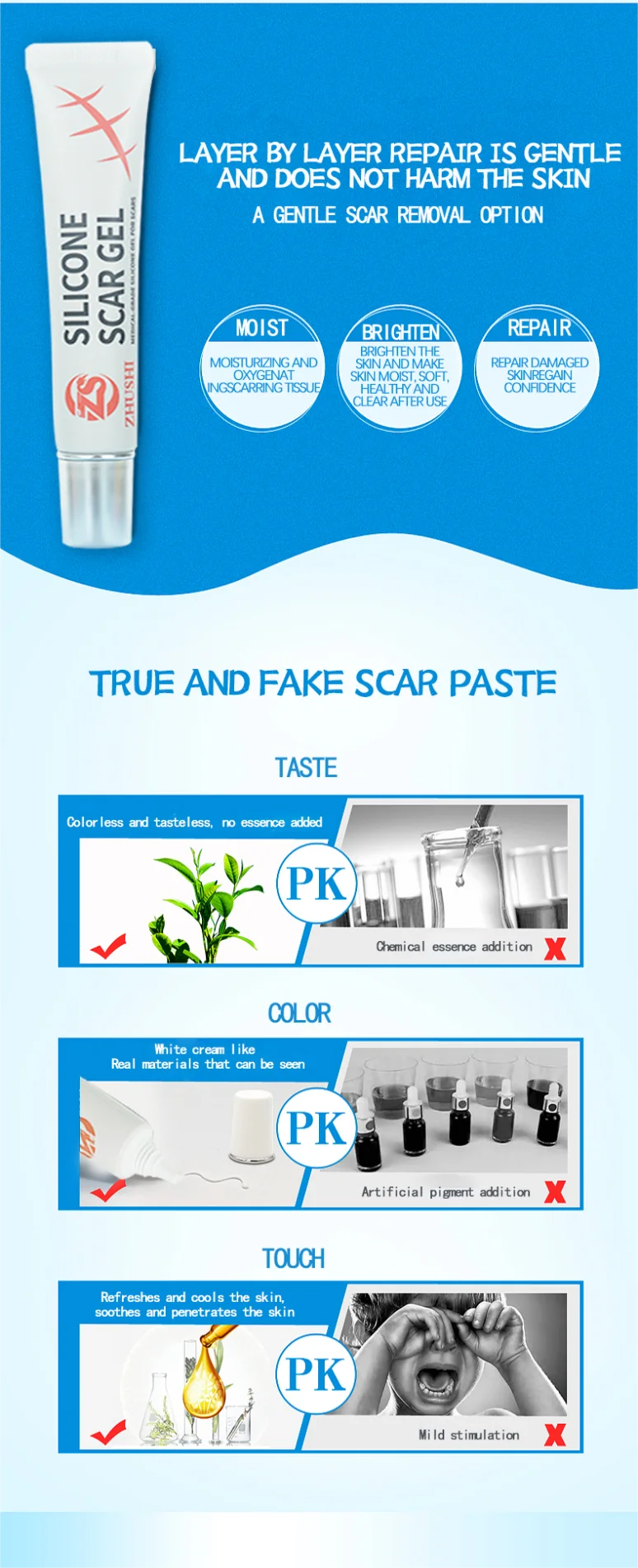 Efficient Scar Skin Silicone Scar Cream Scar Removal Cream With ...