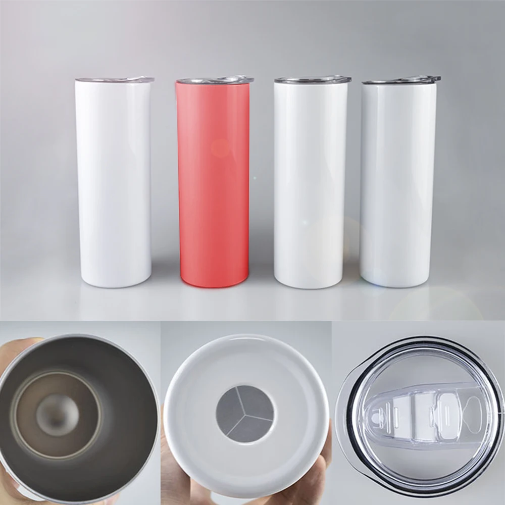 White Sublimation Blanks 20oz 30oz Stainless Steel Double Wall Skinny ...