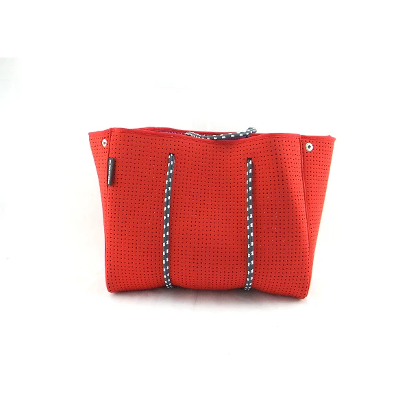 Neoprene Perforated Tote Shoulder Handbag for Girls Women