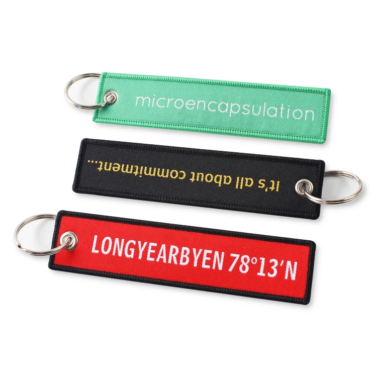 Customize Your Logo Embroidered Key Tag With Car Key Ring - Buy ...