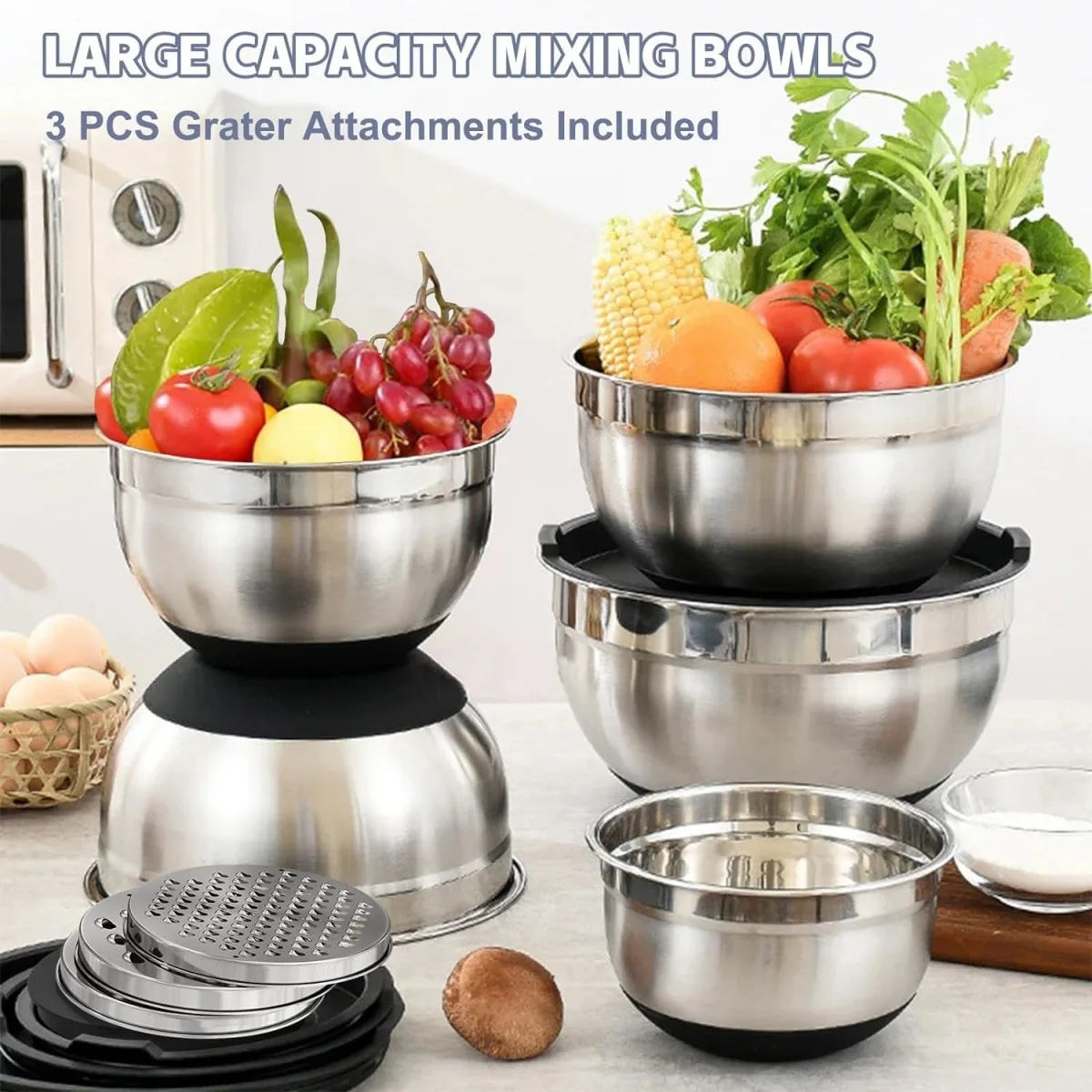 Factory Supplier Stainless Steel Salad Bowl Metal Deep Mixing stainless ...