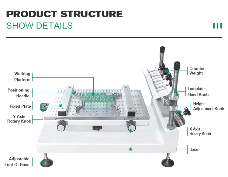 ITECH PTR-A300 Manual PCB Solder Paste Stencil Printer
