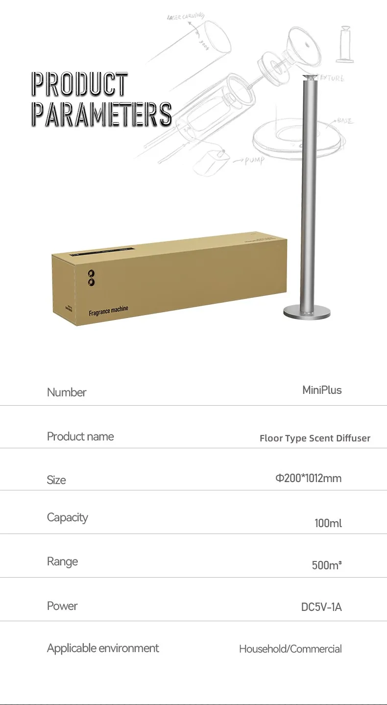 Stand Scented Diffuser Spray Machine - Aroma Therapy