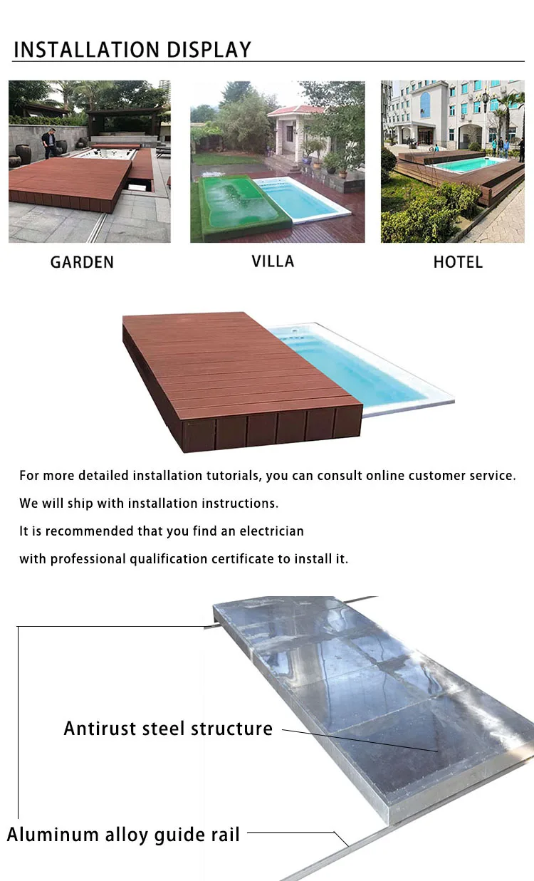 New Design Moving Floor Automatic Sliding Pool Cover Pool Enclosure For ...