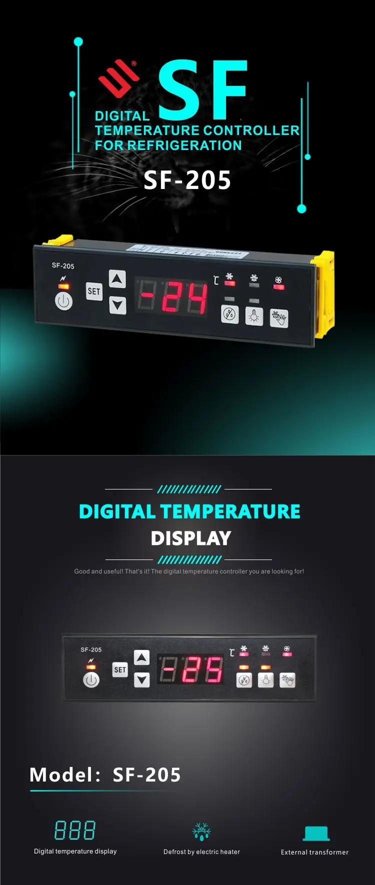 NTC 감지기를 가진 SF-205 년 냉장고 보온장치 냉각 온도 조절기| Alibaba.com